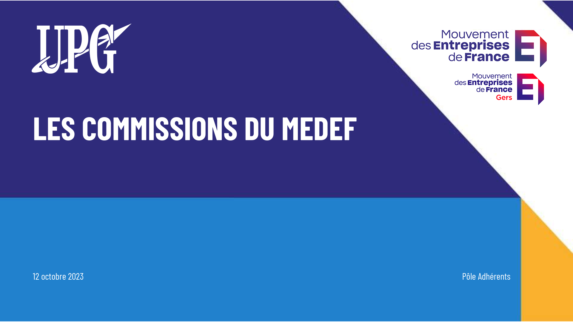 Les commissions du Medef - Union Patronale du Gers